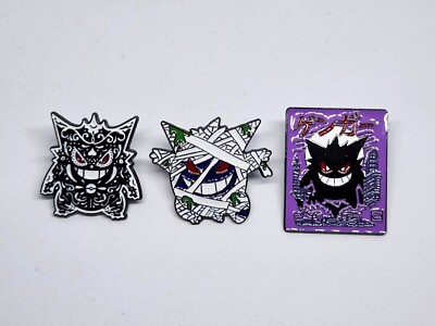 Pokemon Set Of 3 Gengar Pins | eBay