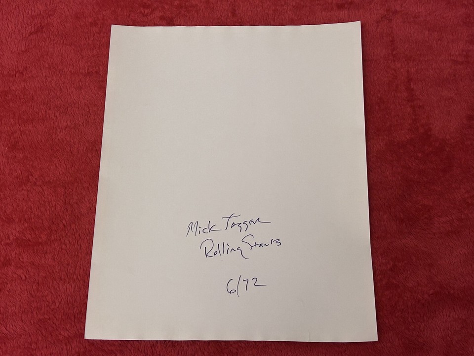 MICK JAGGER original 8x10 photo June 14, 1972 Tucson, Arizona ROLLING ...