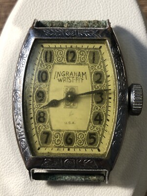 Vintage Ingraham Watch Wrist-Fit Mechanical Wind Up For Repair/Parts ...