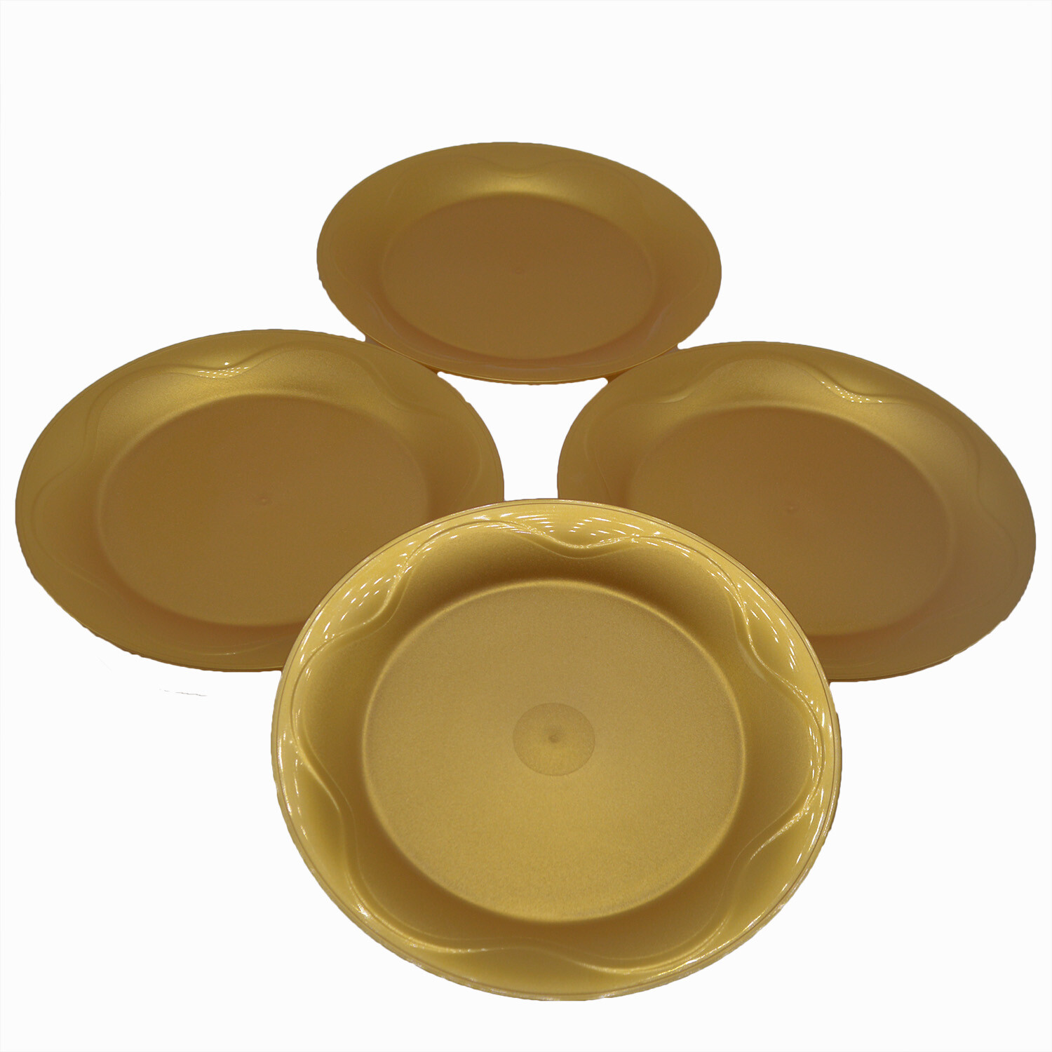 Tupperware Open House Dessert Plates Chic Gold 8" Set of 4 | eBay