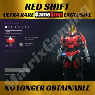 Halo Infinite Red Shift Armor Coating GameStop Exclusive (ONLY 2 LEFT ...