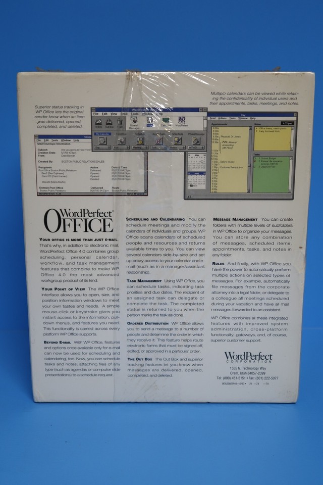 WordPerfect Office Version 4.0 Windows Client Pack Computer Program ...