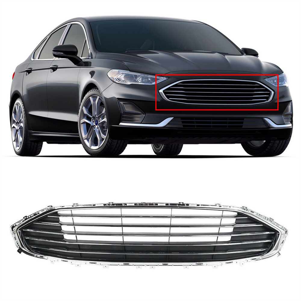 Fit 2017-2018 Ford Fusion Front Bumper Grille Upper Grill Chrome HS7Z ...