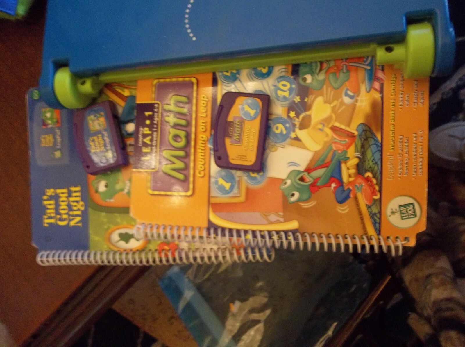 VTech LeapFrog Leap Pad Learning System Green/Blue w/ 4 Smartridges ...