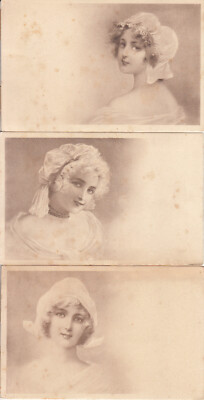 Glamour lovely ladies portraits beauty vintage postcards | eBay