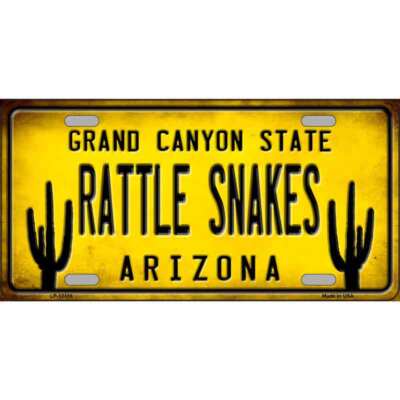 Arizona Rattle Snakes Novelty Metal License Plate Tag LP-12316 | eBay