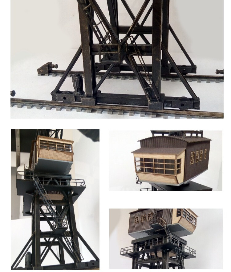 HO Scale Diorama Tower Crane Large Coal Feeder Train Railway Scene ...