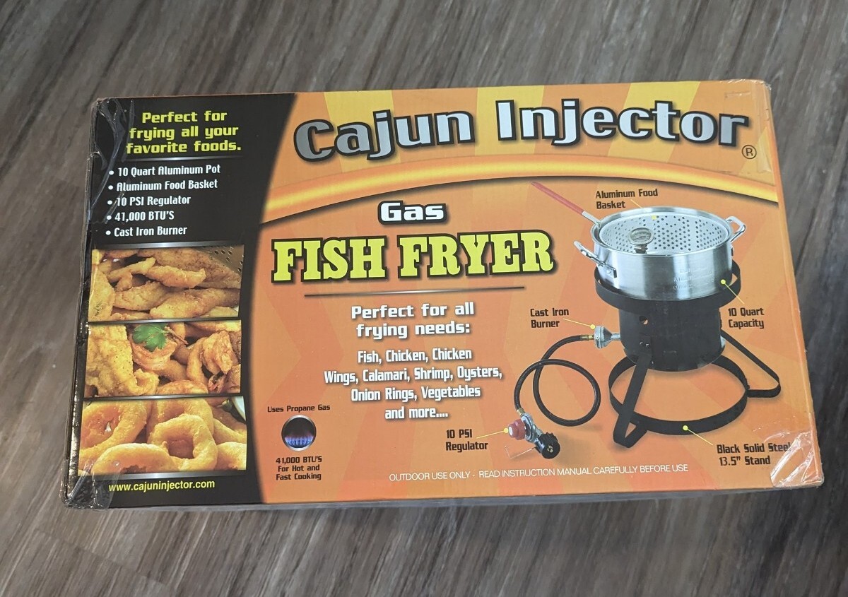 Cajun Injector Gas Fish Fryer 10 Quart Pot Outdoor Use New | eBay