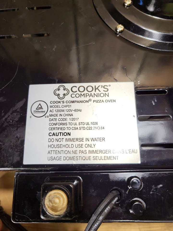 Cook's Companion Pizza Oven 12" Multi Function Countertop Rotating ...