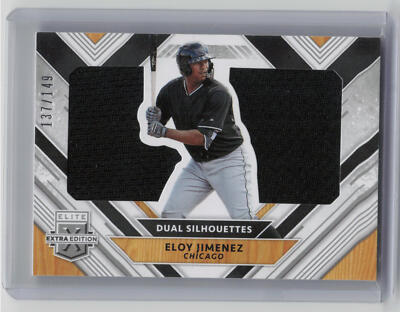 2018 Panini Elite Extra Edition #DS-EJ Eloy Jimenez Dual Silhouettes ...