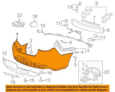 GM OEM 14-17 SS Rear Bumper Bumper Components-Bumper Cover 92280816 | eBay