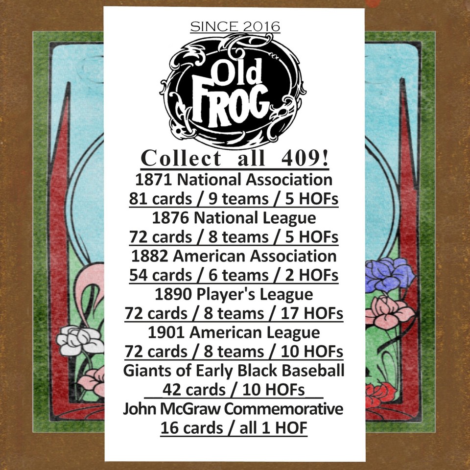 OLD FROG 1901 Detroit Tigers AMERICAN LEAGUE SET 9 baseball card Kid ...