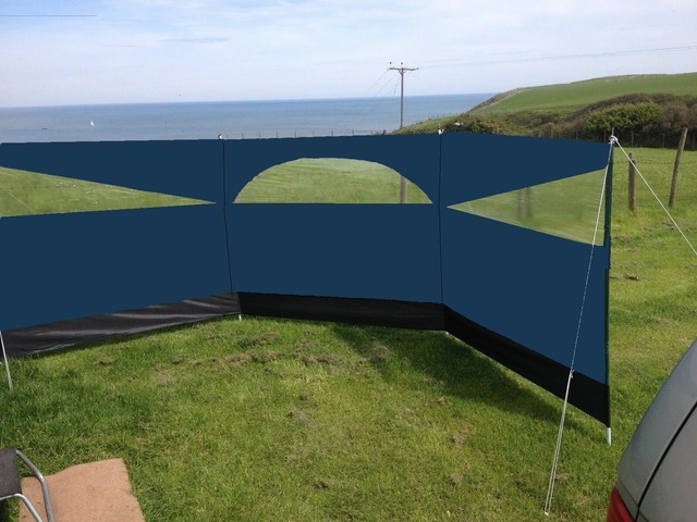 PMS Summit Portable 4 Pole 3 Panel Wind Break Screen Tent - Blue for ...