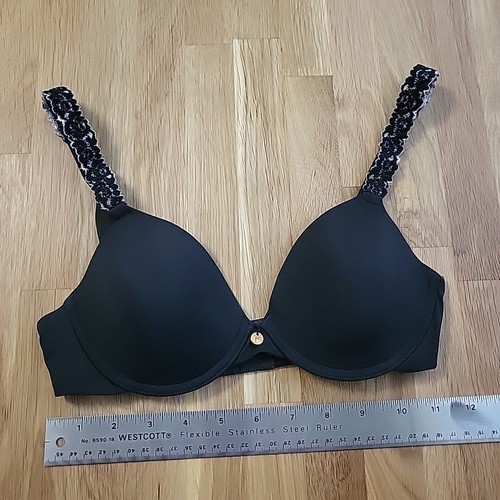 Natori Rose Dream Custom Coverage Underwire Contour Bra Size 32B Black ...