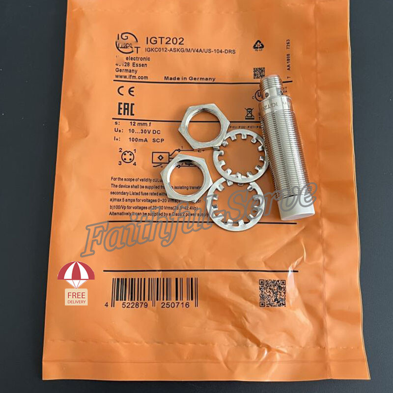 For IFM Efector IGT202 Inductive Proximity Switch Sensor 10-30V 100mA 12mm 4-Pin | eBay