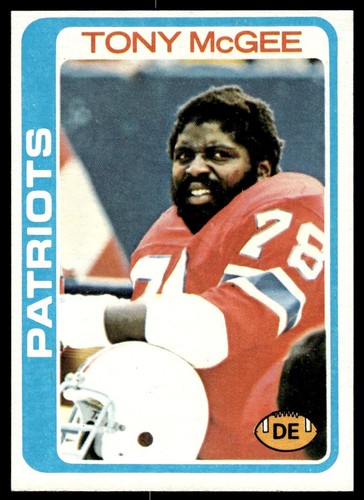 1978 TOPPS TONY MCGEE NEW ENGLAND PATRIOTS #16 | eBay