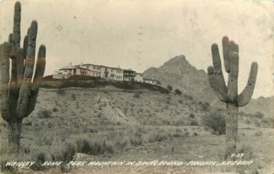 Cook 1945 Phoenix Arizona Wrigley Home Peak Mountain RPPC Photo ...