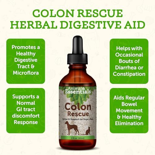 Colon Rescue- Herbal Formula for Dogs & Cats, Healthy Gastrointestinal ...