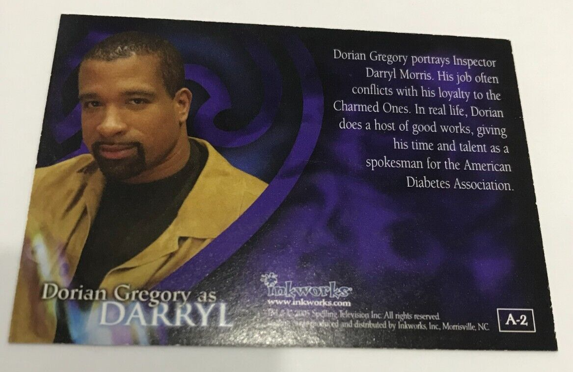 2005 Charmed Conversations Card Autographed Card A-2 Dorian Gregory As ...