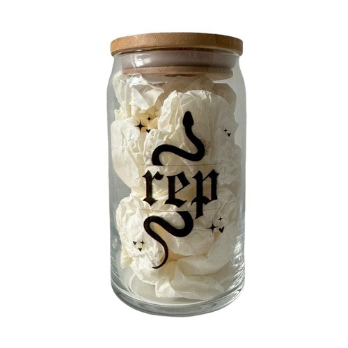 Swift Rep Era Reputation Snake Summer Chic Design Black Mason Jar W ...