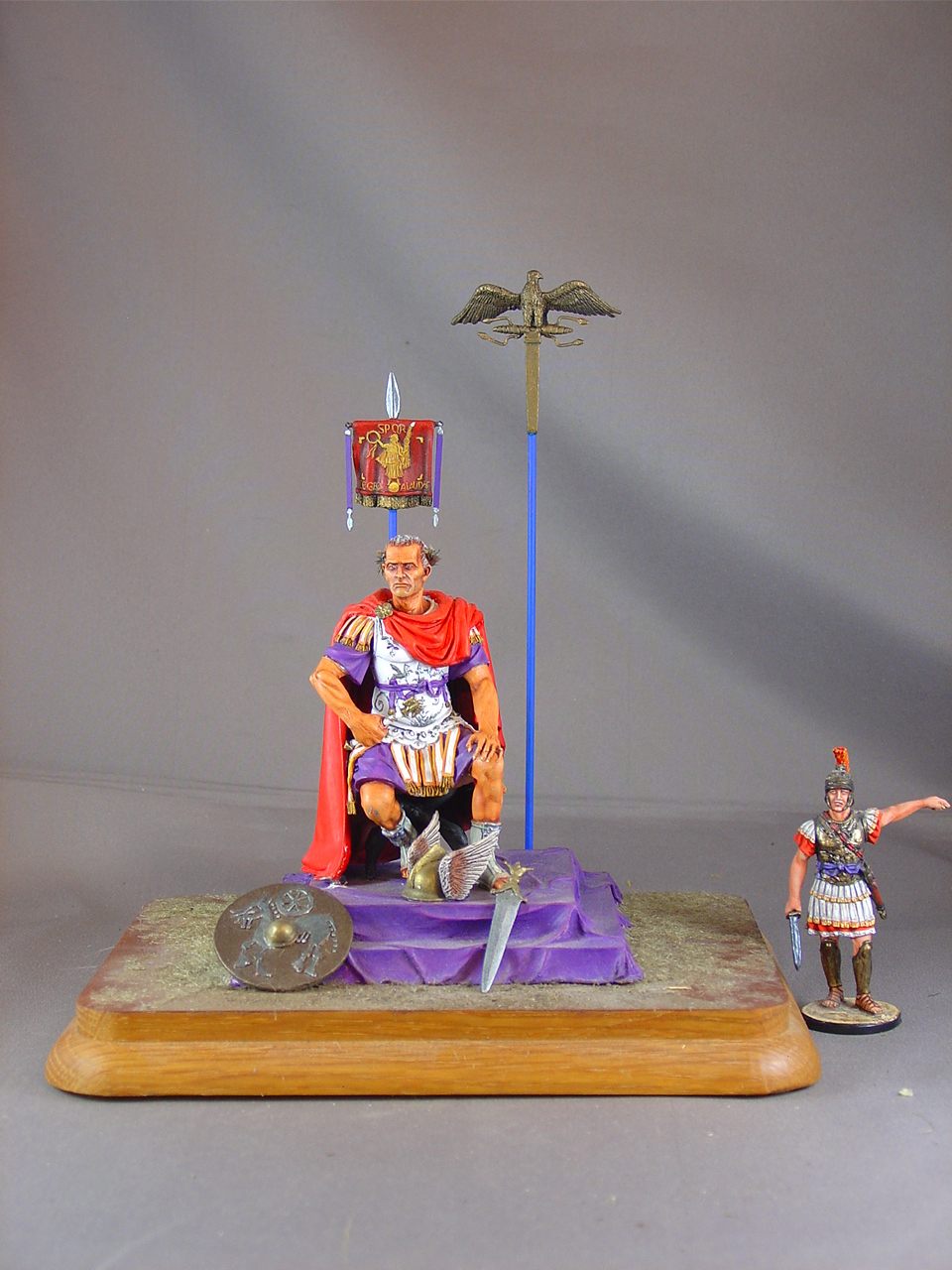 Large Roman Julius Caesar at Alesia for Vercingetorix figure miniature ...