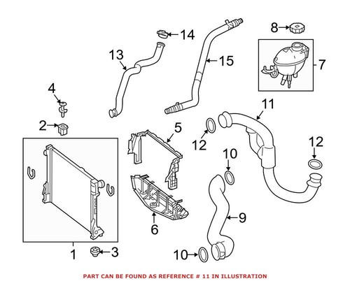 For Mercedes W204 W212 C207 C300 E350 Lower Passen. Right Radiator Hose ...