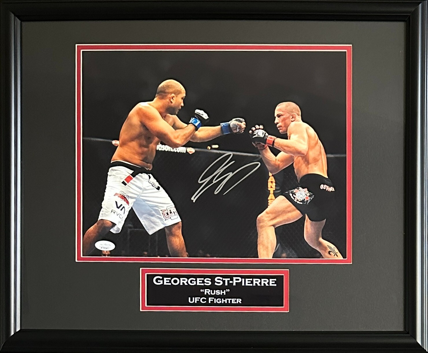 Georges St-Pierre autographed signed framed 11x14 photo UFC JSA COA ...