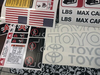 Toyota forklift decal Kit Fits 8 series forklifts 8FGCU25 decal kit | eBay