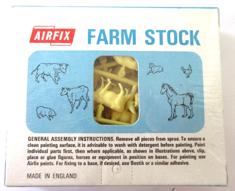 VINTAGE AIRFIX S4 FARM STOCK OO & HO SCALE 43 PIECES ORIGANAL SHRINK ...