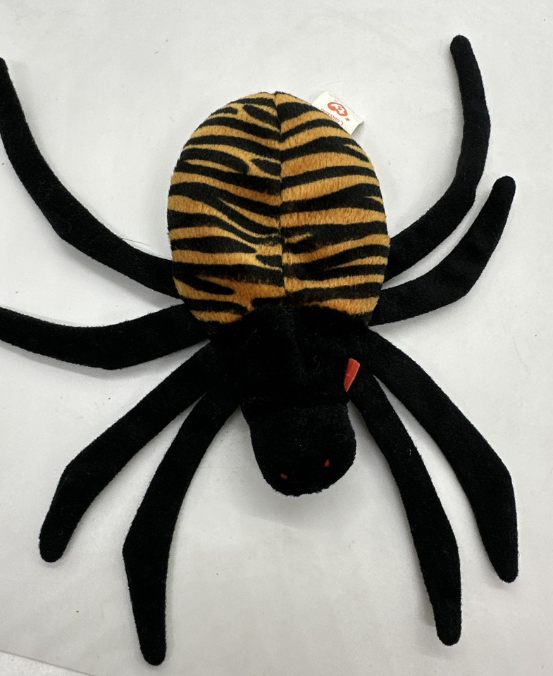 Ty Beanie Baby Spinner The Spider 1996 Halloween Mini 5" Body NO TAGS ...