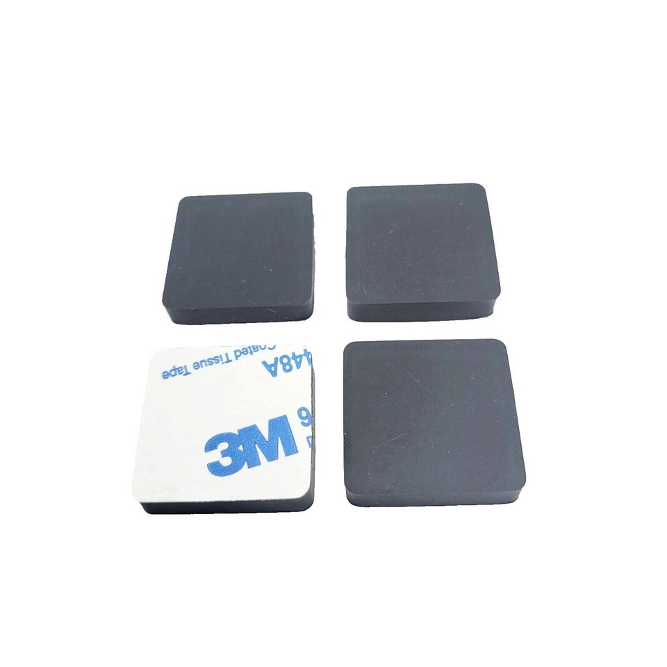 3/16" Thick Stick on Rubber Feet 1" Square Bumpers 3M Adhesive Back ...