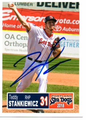 Teddy Stankiewicz 2018 Portland Sea Dogs Signed Card | eBay
