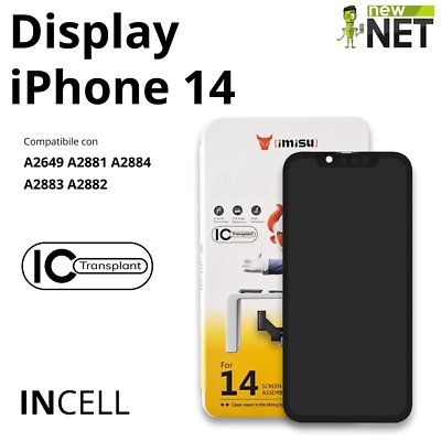 Display LCD In-Cell compatibile con iPhone 14 A2881 MPVJ3VC/A [2532* ...