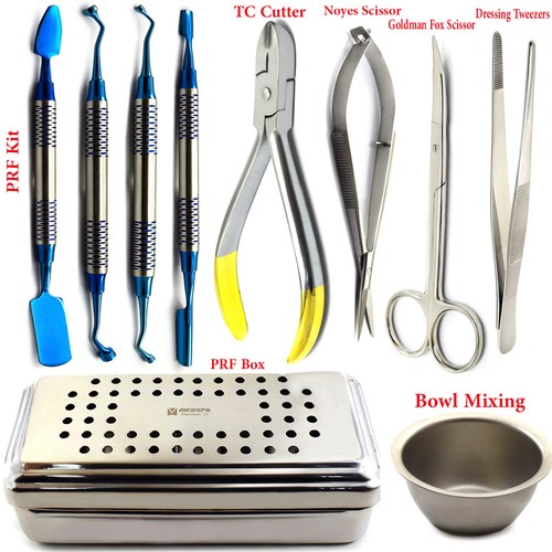 Dental PRF Kit Instruments Fibrin Implant Oral Surgery & Cotton Forceps ...