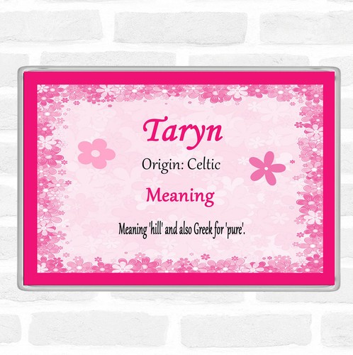 Taryn Name Meaning Jumbo Fridge Magnet Pink | eBay