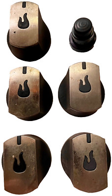 CHARBROIL GAS GRILL KNOB SET FIVE (5) BLACK SILVER KNOBS IGNITER BUTTON ...