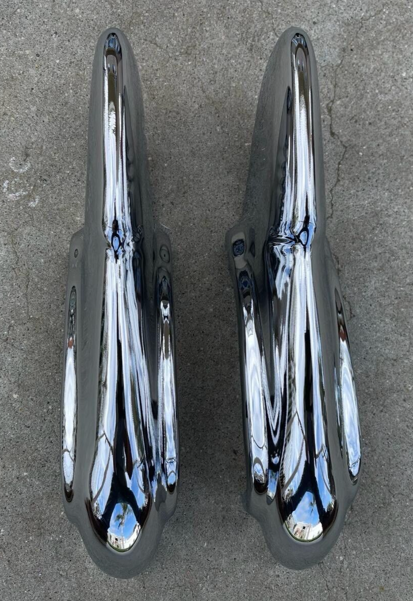 S BUICK ROADMASTER FRONT NEW CHROME PLATED BUMPER GUARDS 41 1941 OEM | eBay