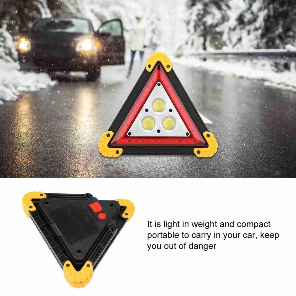 30W Car Breakdown Triangle,LED Emergency Safety Stop Sign with Red ...