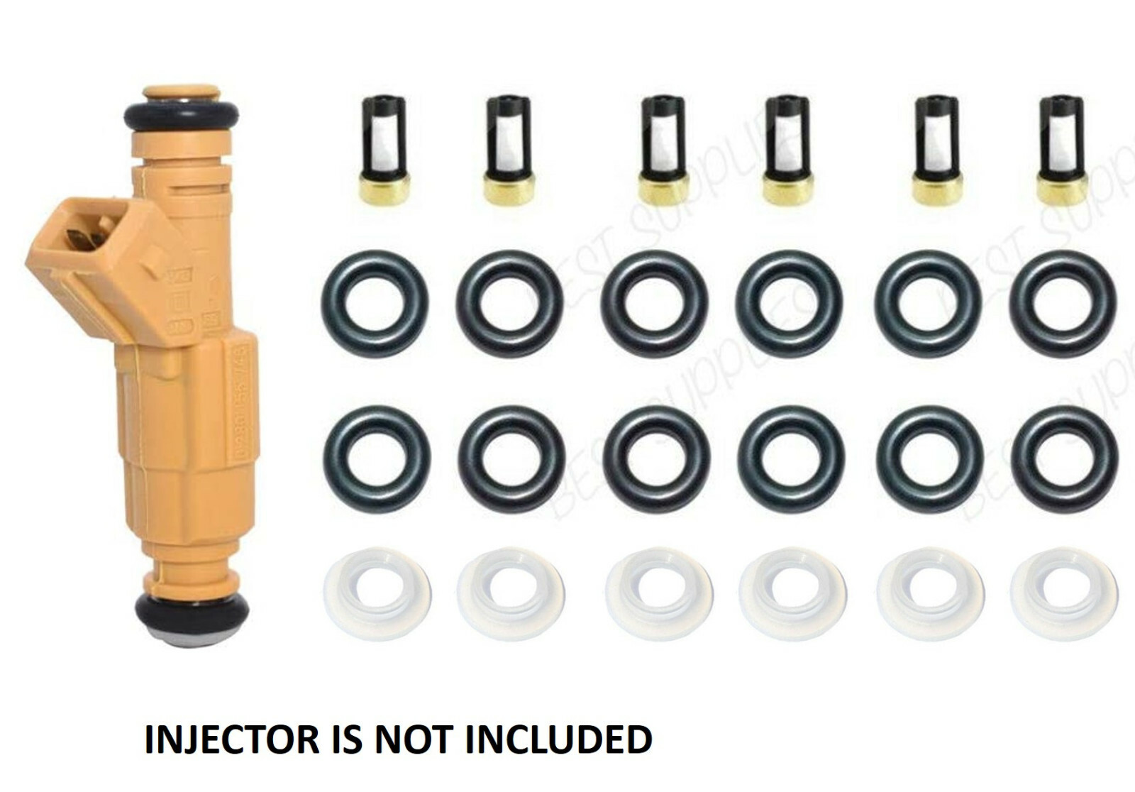 0280155702 Fuel Injector Repair Rebuild Service Kit ORings Filters Caps ...