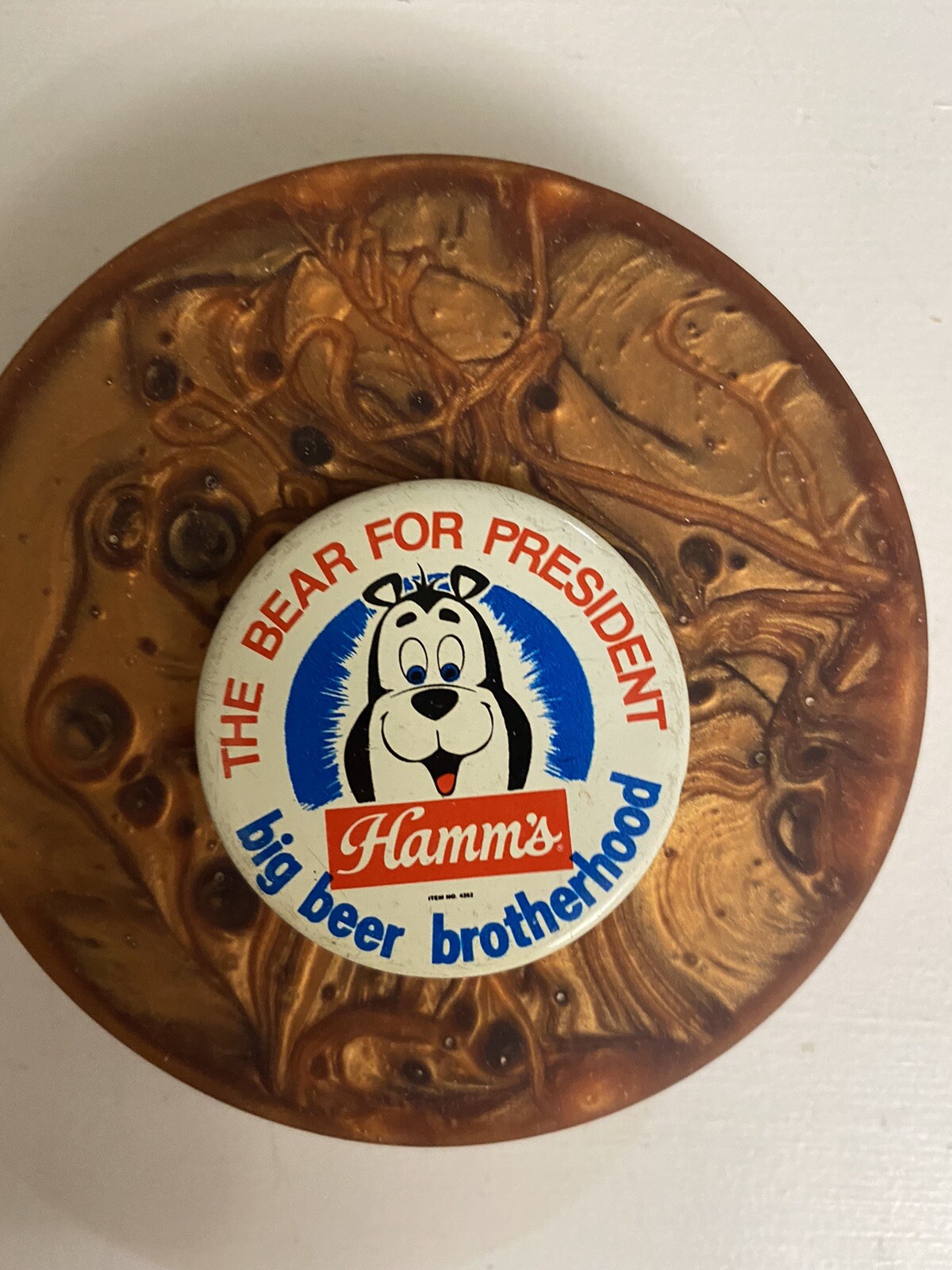 Vintage Hamm's Beer THE BEAR FOR PRESIDENT Advert Pinback Button | eBay