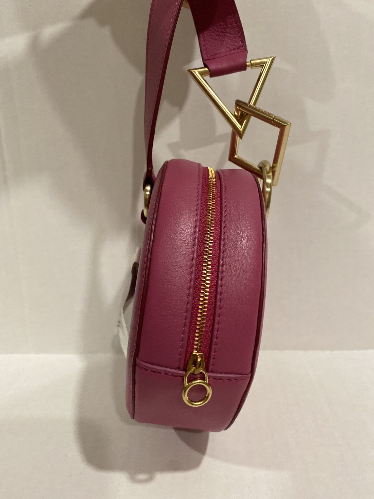 Tara Zadeh Azar Leather Clutch Fuchsia Retail $570 Made In Spain | eBay