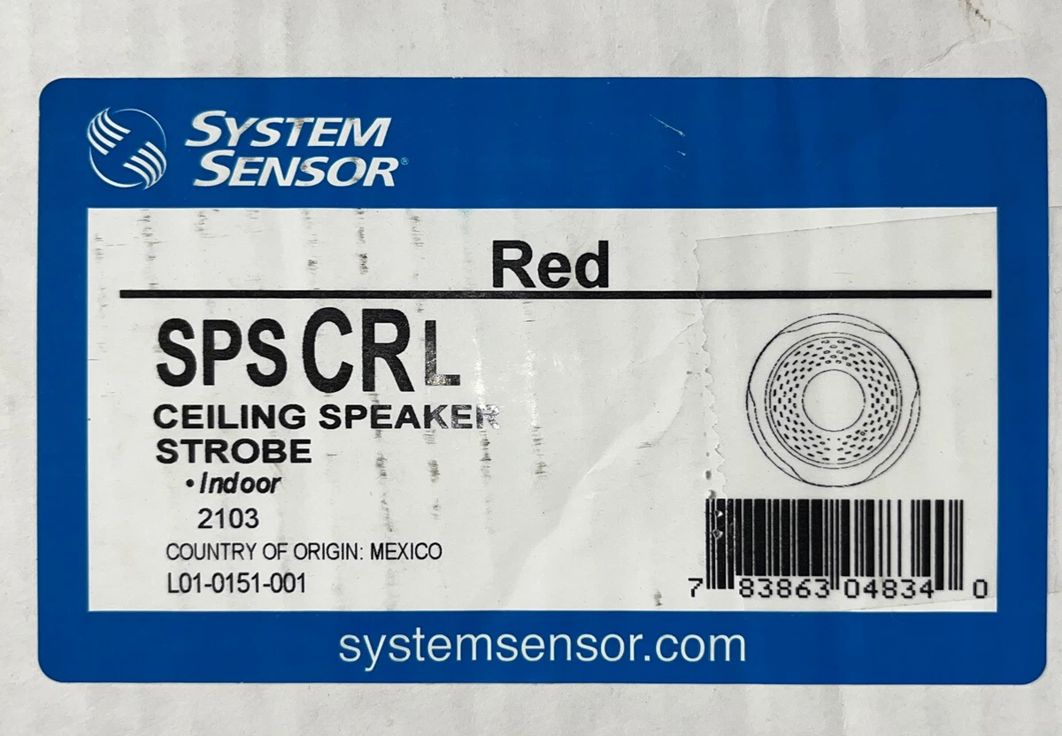 System Sensor L-Series Speaker Strobes Wall And Download