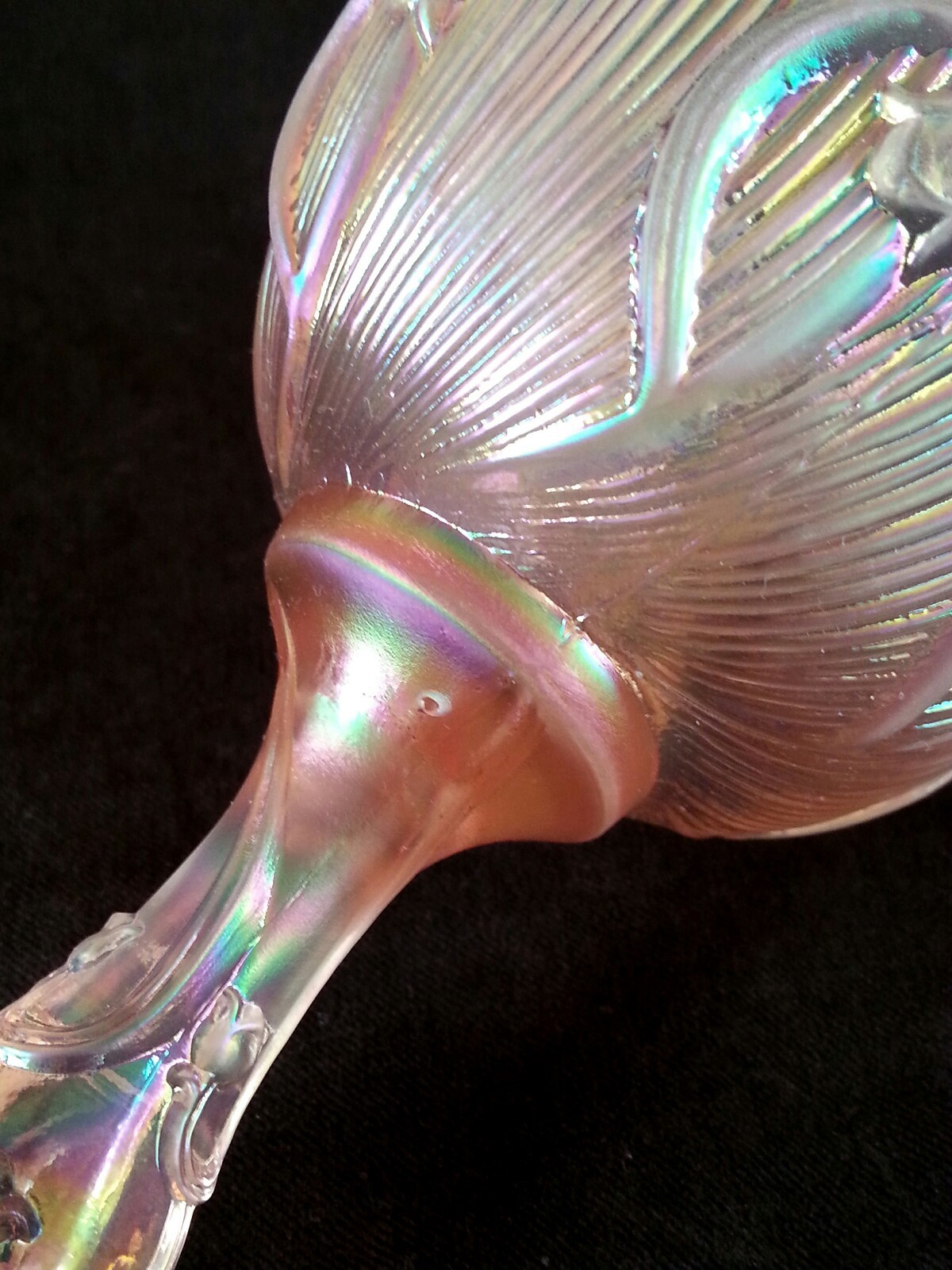 Vintage Fenton iridescent pink art glass bell, 6 inches | eBay