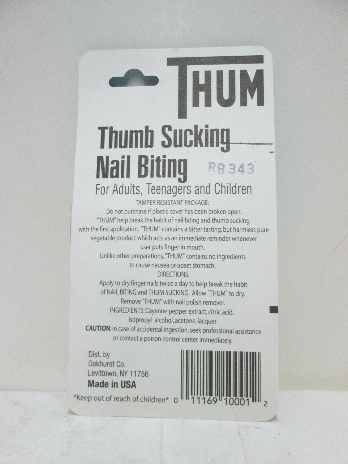 THUM Liquid Stops Thumb Sucking and Nail Biting Just Paint on Finger ...