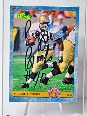 1993 Classic Reggie Brooks Autographed Hand Signed Card-Washington | eBay