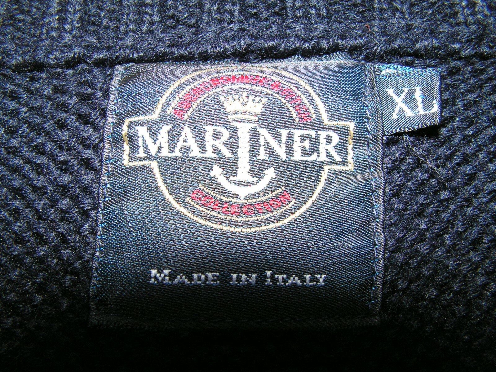 Cardigan Zip XL Navy Italy brand name Mariner | eBay