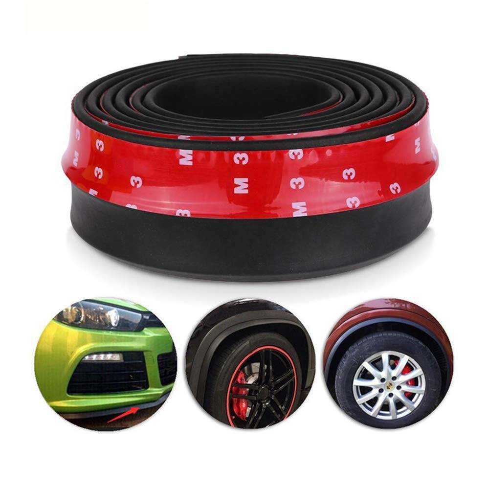 Universal Car Lip Skirt Protector Rubber Splitter Front Bumper Spoiler ...