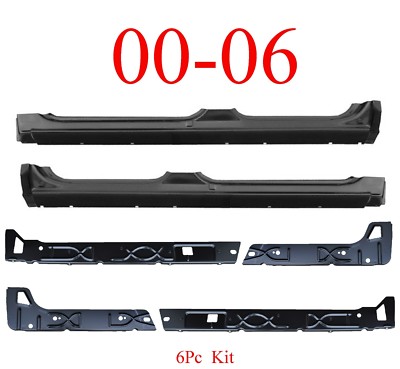 00 06 Chevy SUV 6Pc Inner & Outer Extended Rocker Panel Tahoe Yukon ...
