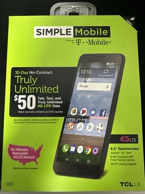 TCL LX Simple Mobile 4G LTE Android Phone NEW SEALED (Buy all for 19.99 ...