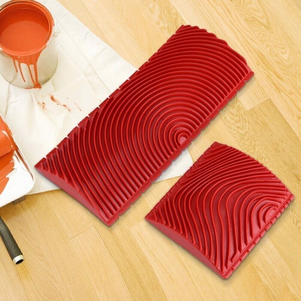 2Pcs Wood Graining Rubber Wall Brush Painting Tools Texture Pattern ...